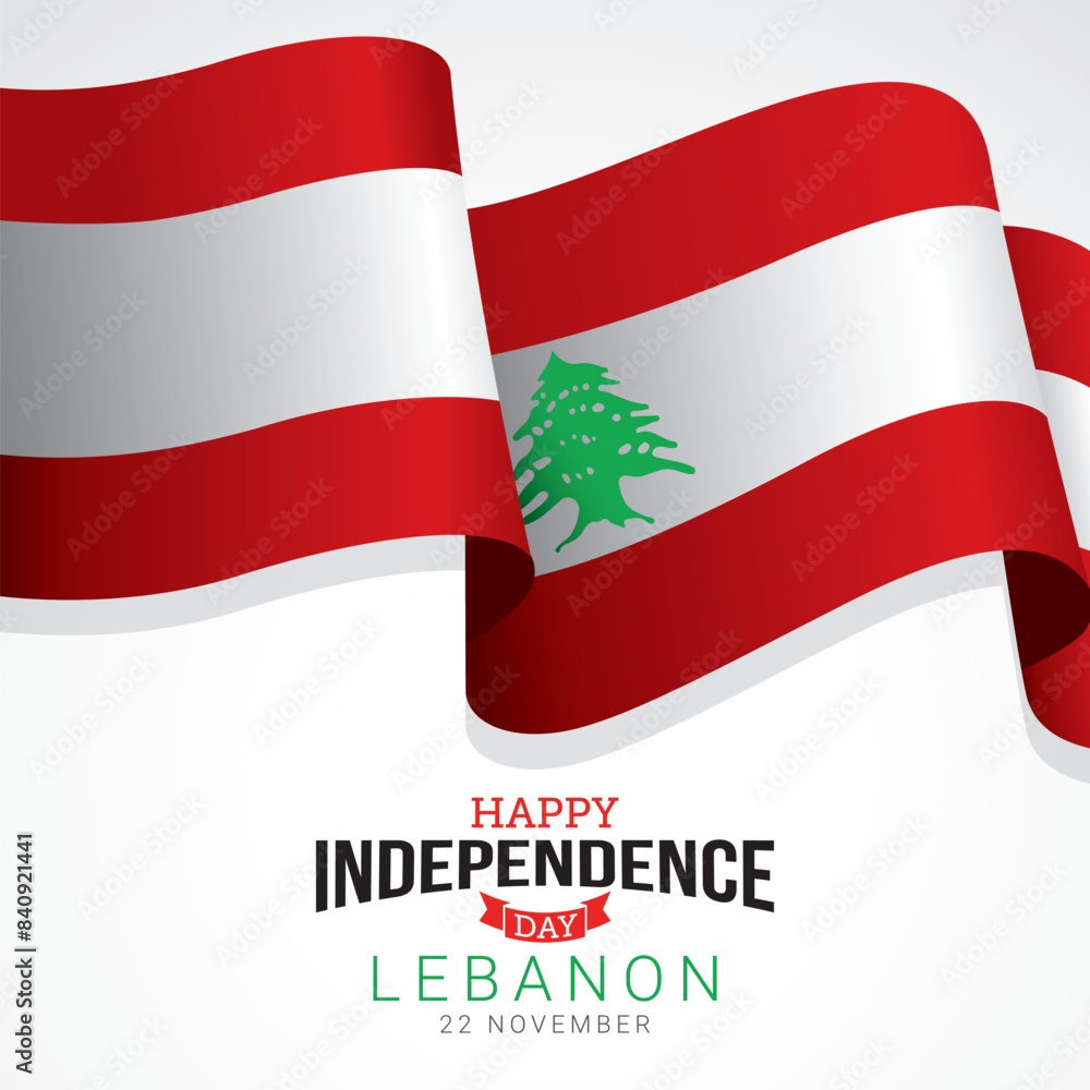 Happy national day of Lebanon vector illustration. Happy national day ...