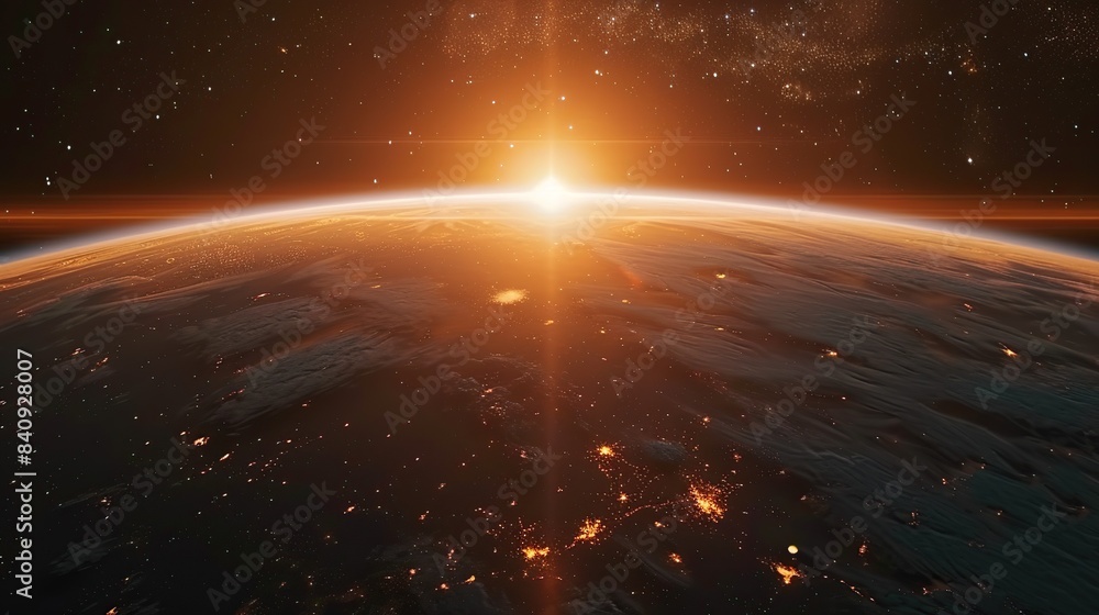 Vivid Earth Orbit Wallpaper in 4K HDR with Stars and Galactic Views ...