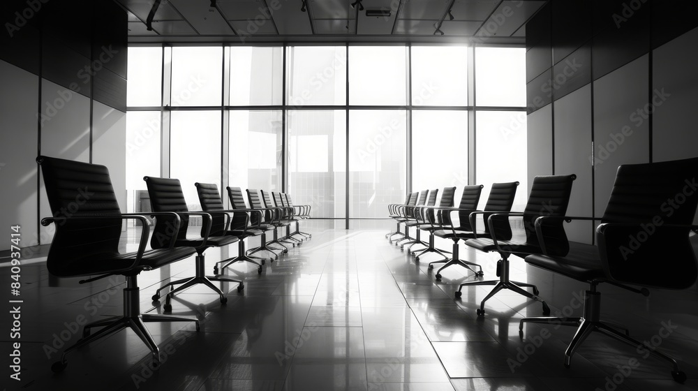 Collaborative Business Meeting in a Modern Corporate Office Setting ...