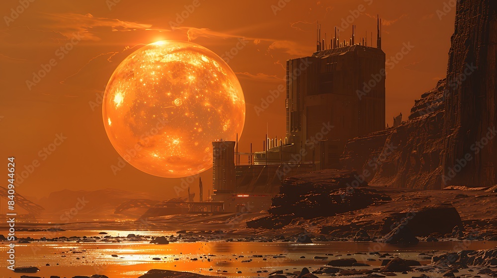 research outpost on Titan where scientists study the moon's methane ...