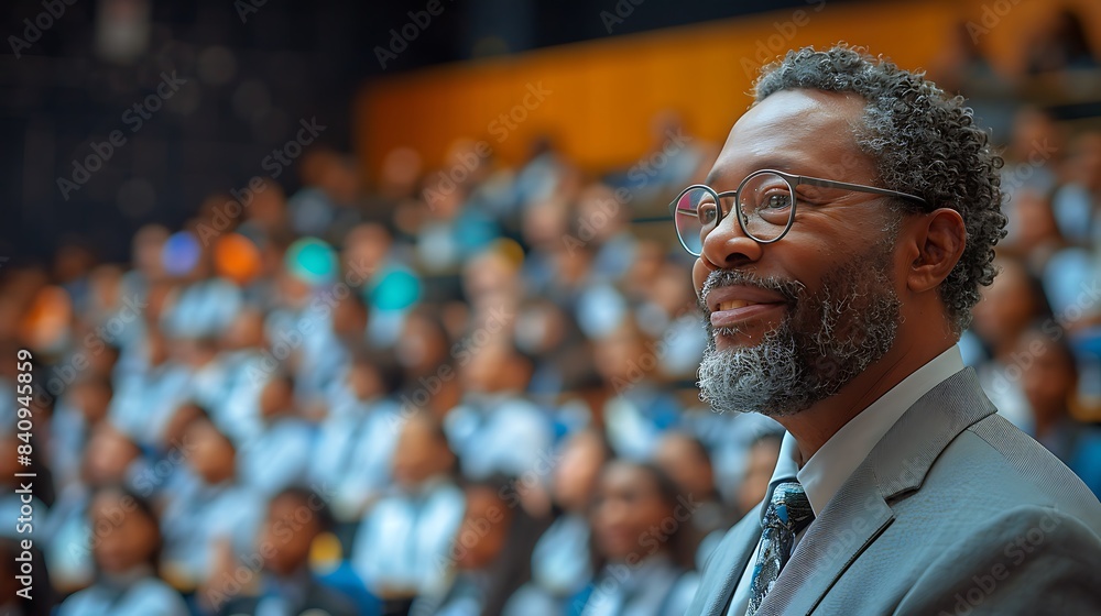 school principal receiving a standing ovation for their leadership at ...