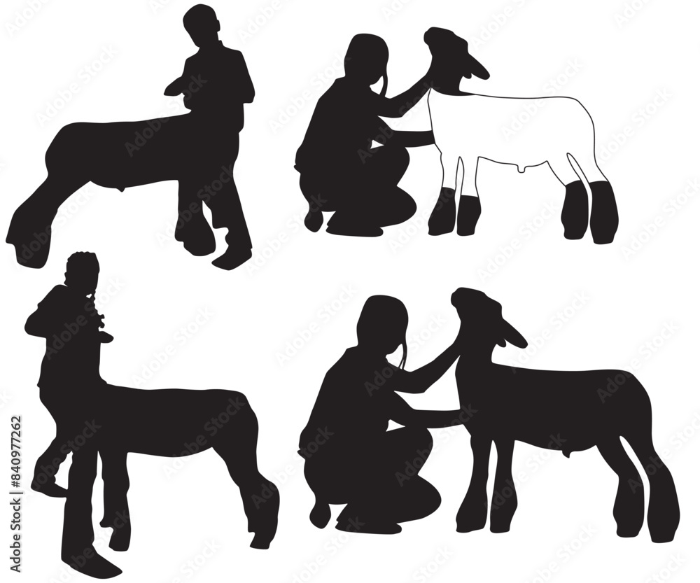 Print Show Lamb Silhouette; Show Lamb EPS; Market Lamb EPS; Sheep ...