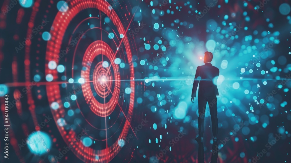 set goals for work. dart aiming at the target center business. goal ...