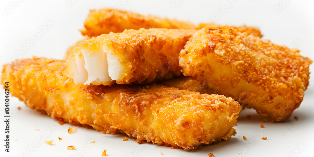 crispy fried fish fillets They are golden brown in color, indicating ...