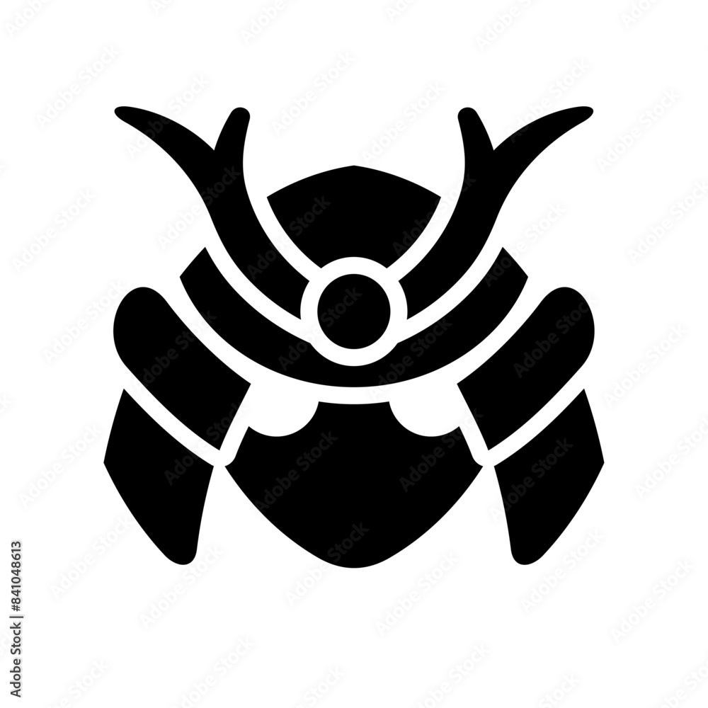 Samurai logo vector image, japanese samurai warrior helmet logo icon ...