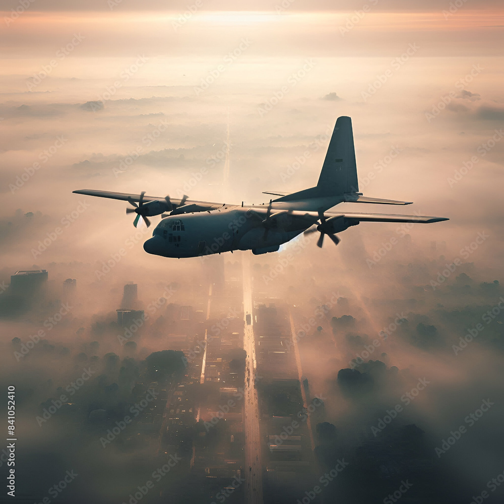 Lockheed Four-Engine Turboprop C130 Hercules Propeller American ...