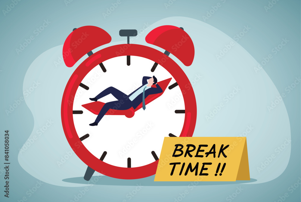 Time to take a break, coffee break time to relax and refresh from long ...