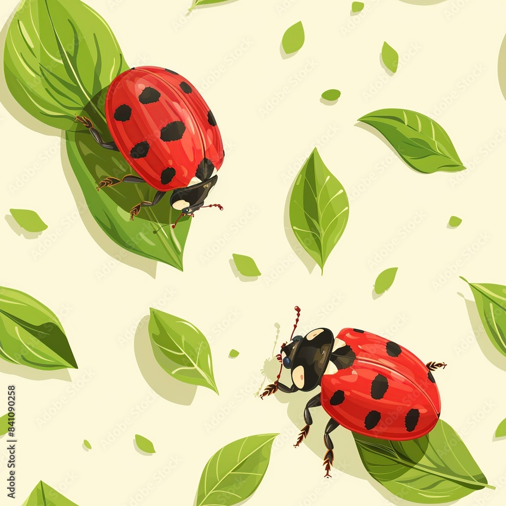 Lifelike portrayal of a ladybug larva, featuring its elongated body and ...