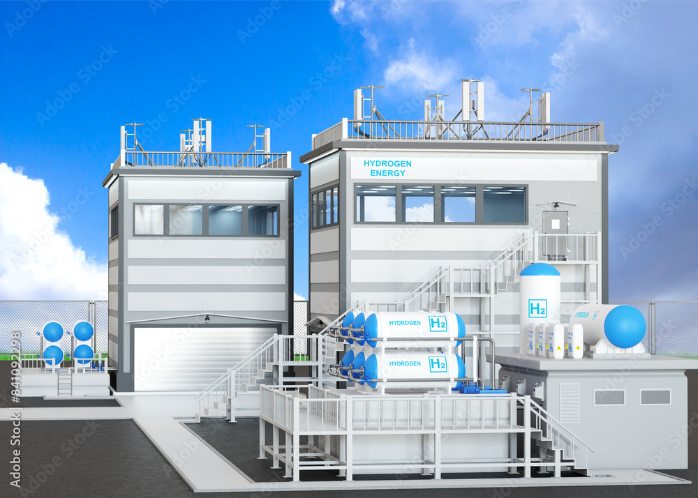 Hydrogen energy plant concept. Hydrogen gas pipeline for clean ...