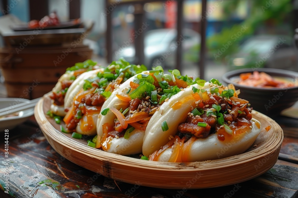 Delectable pork belly with soft fluffy mantou and special sweet chili ...