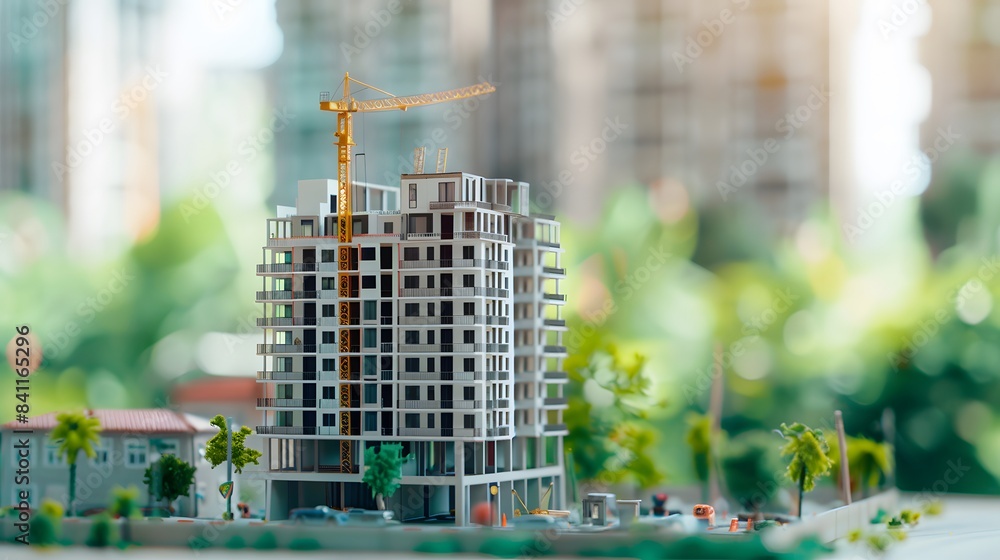 multifloor residential building housing project for under construction ...