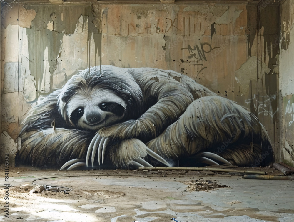 Street Art Sloth: Anime/Manga of Giant Sloth's Hug Invitation in ...