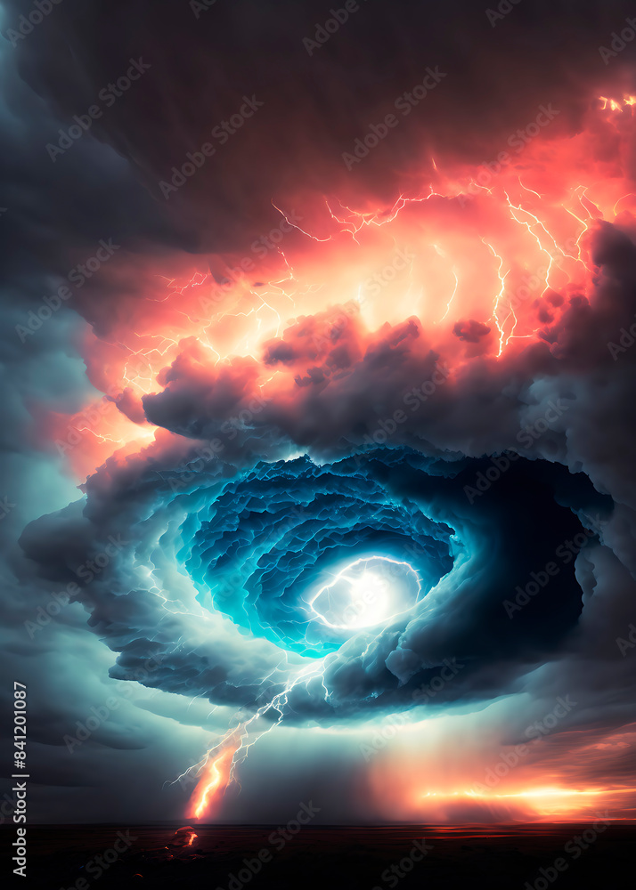 Cielo tormentoso, Armagedon, Apocalipsis, creado con IAS Stock ...