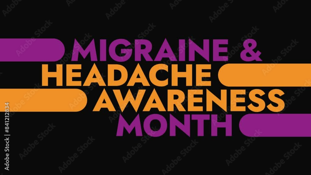 Migraine And Headache Awareness Month colorful motion graphics seamless ...