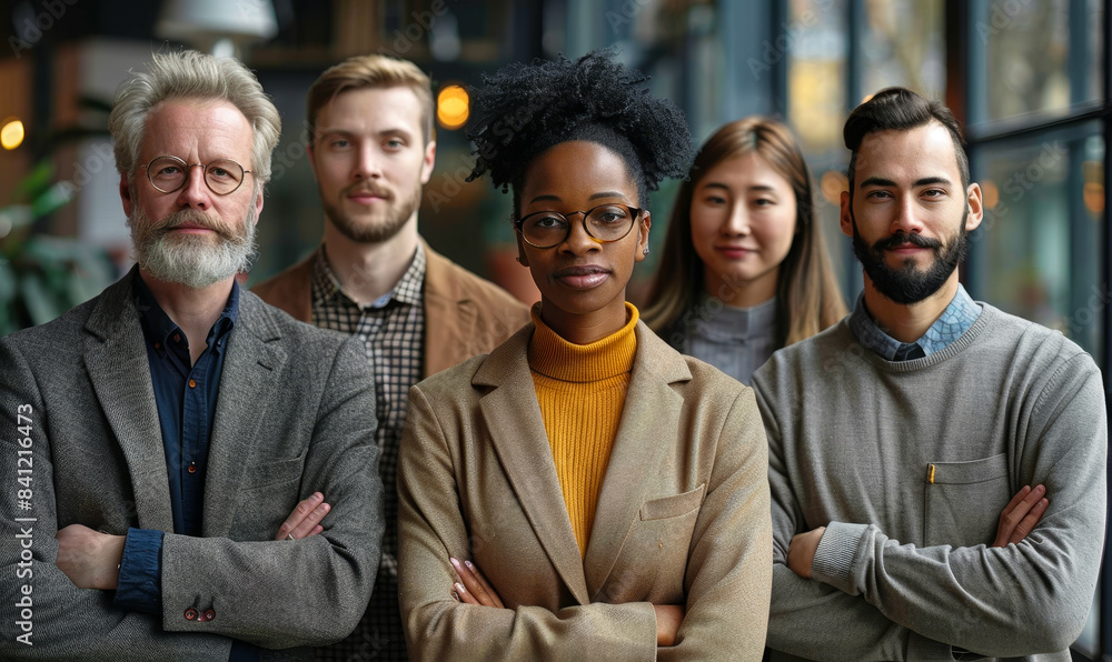 Diverse Professional Team Group Photo, Office Setting, Business People ...