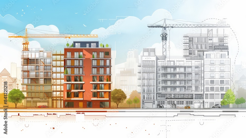 Illustrate a comparison chart of traditional construction methods ...