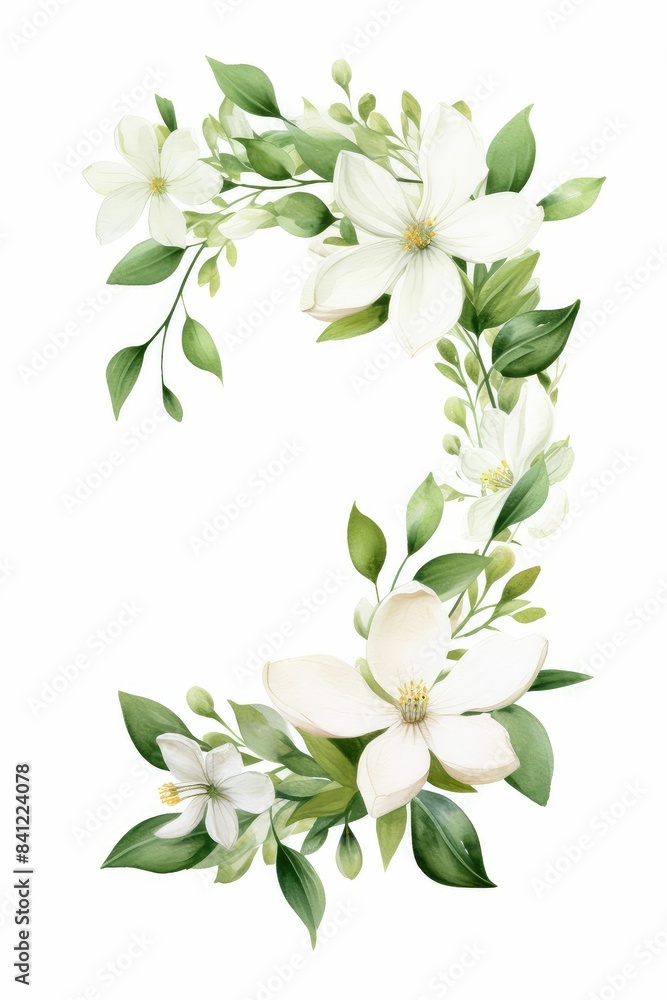 jasmine themed frame or border for photos and text. featuring delicate ...