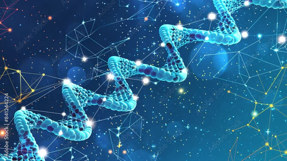 science template wallpaper with dna molecule. seamless looping overlay ...