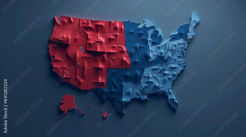 An interactive map highlighting swing states and their potential impact ...
