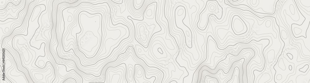 Stylized topographic contour map. Geographic line mountain relief ...