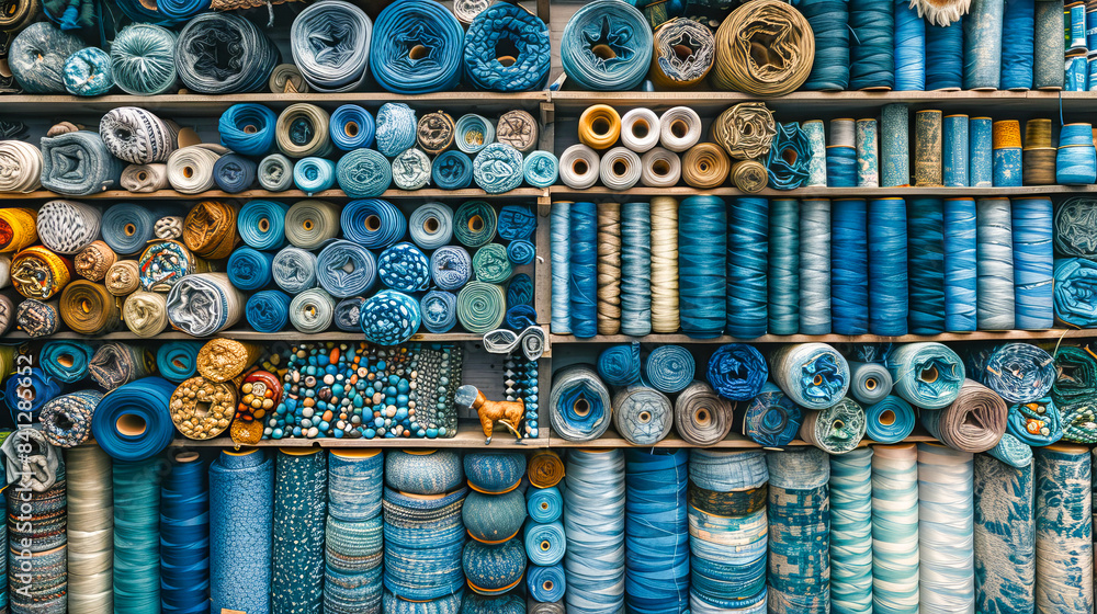 Colorful display of eco friendly sewing materials and patterns for zero ...