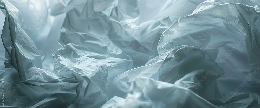 The delicate texture of tissue paper, highlighting its thin, semi ...