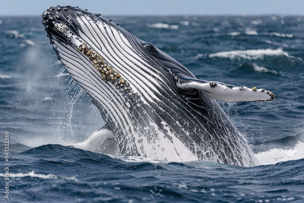 Ein Buckelwal springt aus dem Wasser Stock Photo | Adobe Stock