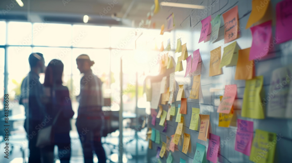 Creative Office Brainstorming Session with Team Members Discussing ...