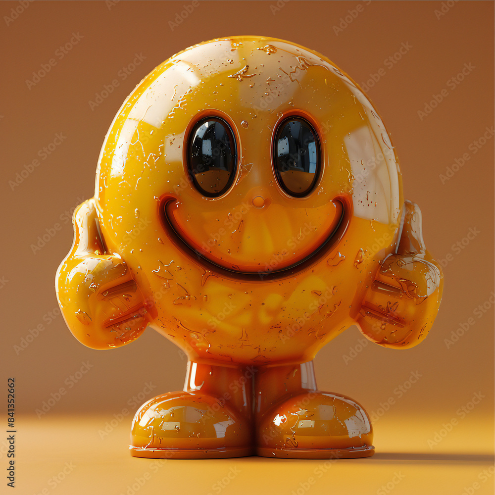 OK Smiley Emoji PNG Sticker Stock Photo | Adobe Stock