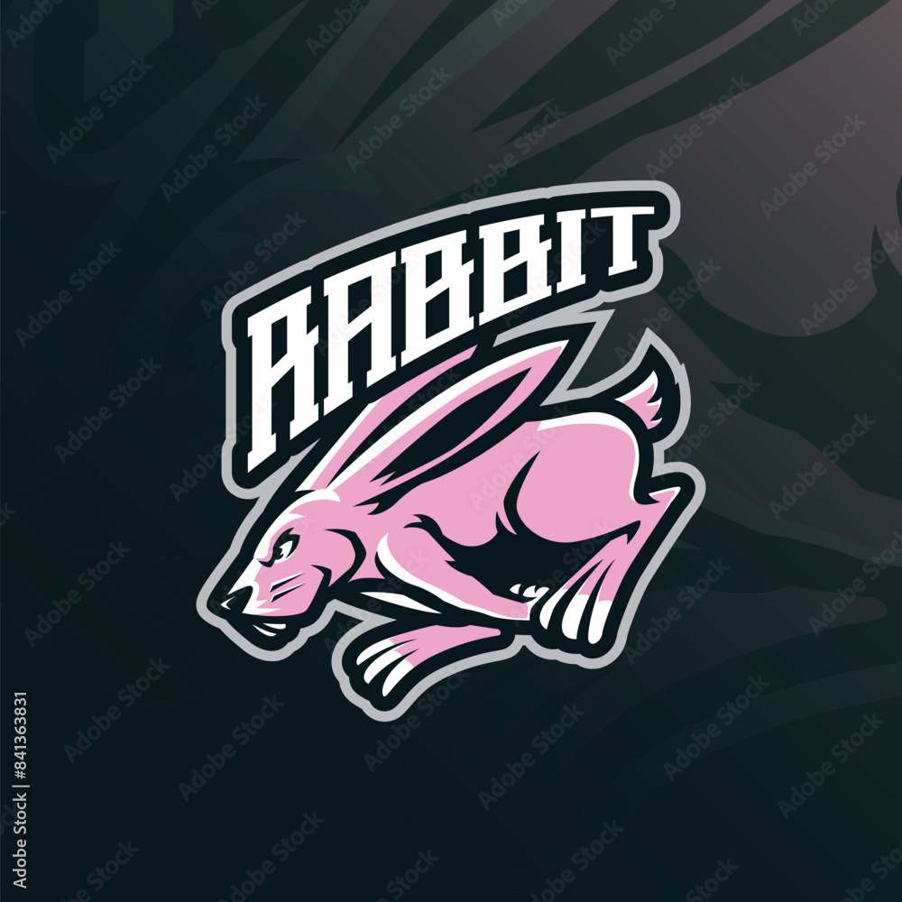 Rabbit mascot logo design vector with modern illustration concept style ...