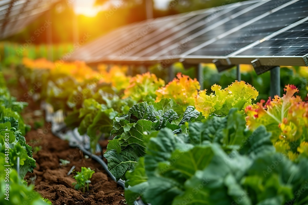 Agrivoltaics, a sustainable farming innovation, integrates solar panels ...