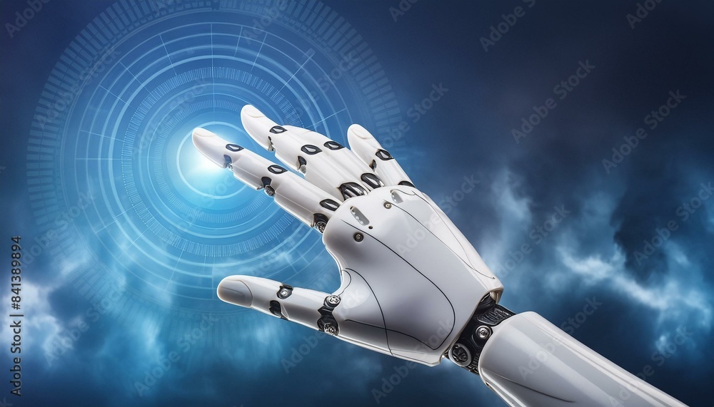 Cyborg, Robot Hand Reaching With Empty Space, Robot Reaching Hand ...