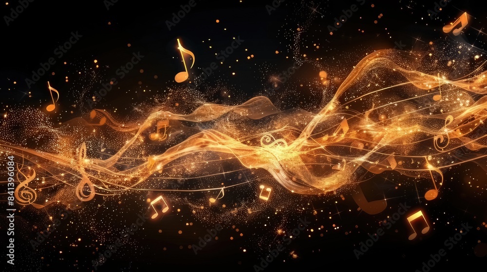 Melodies are floating through the air, musical notes echoing with ...