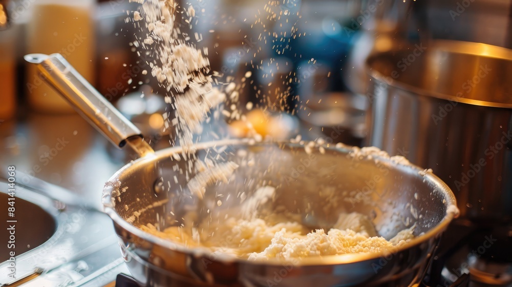 Ensuring safety while deep frying items made of flour in the kitchen ...