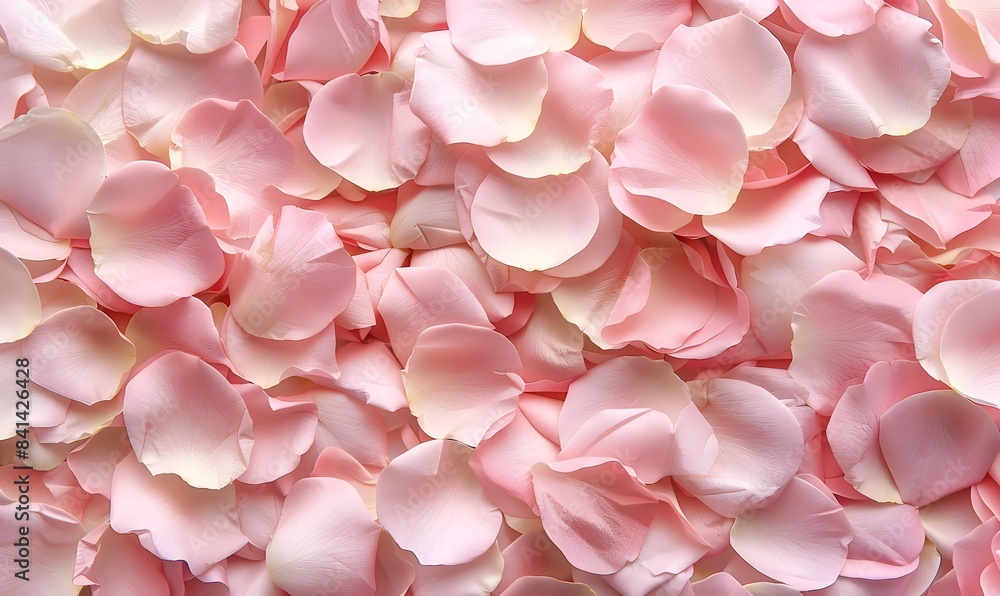 Soft hue of rose petals accentuating the symbolism of matrimonial bonds ...