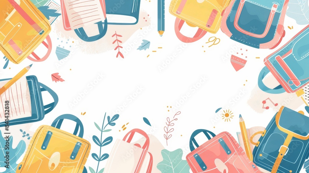 School background, school theme, school doodles, training, lessons ...