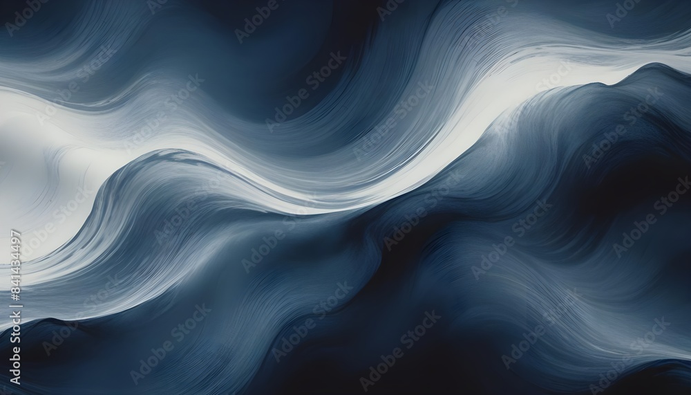 Smooth gradient background blue and white ocean color abstract wave ...