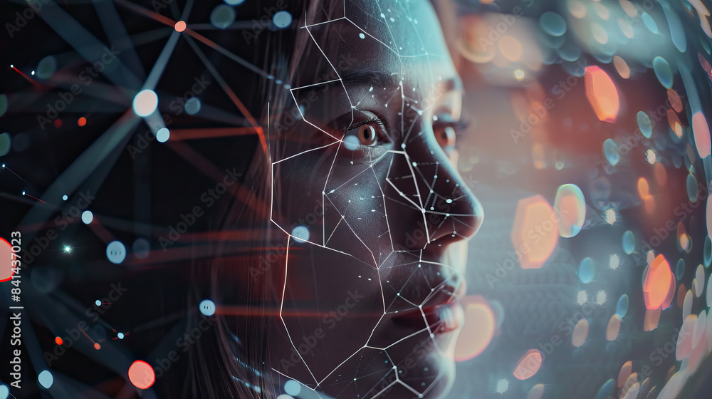 Simple clear modern visual, AI enabled advert actively mapping and ...