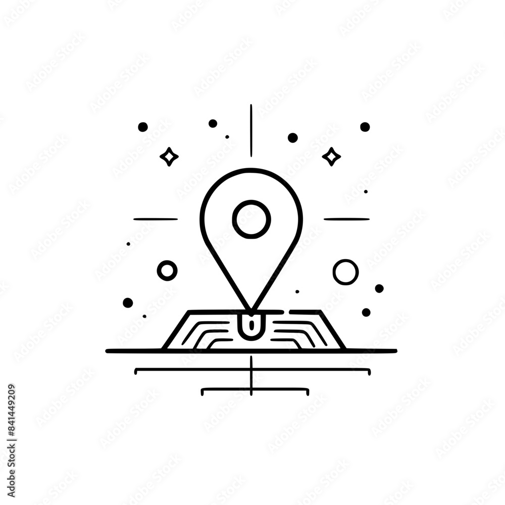 Map icon, direction icon, location icon, pin icon, pointer icon, travel ...