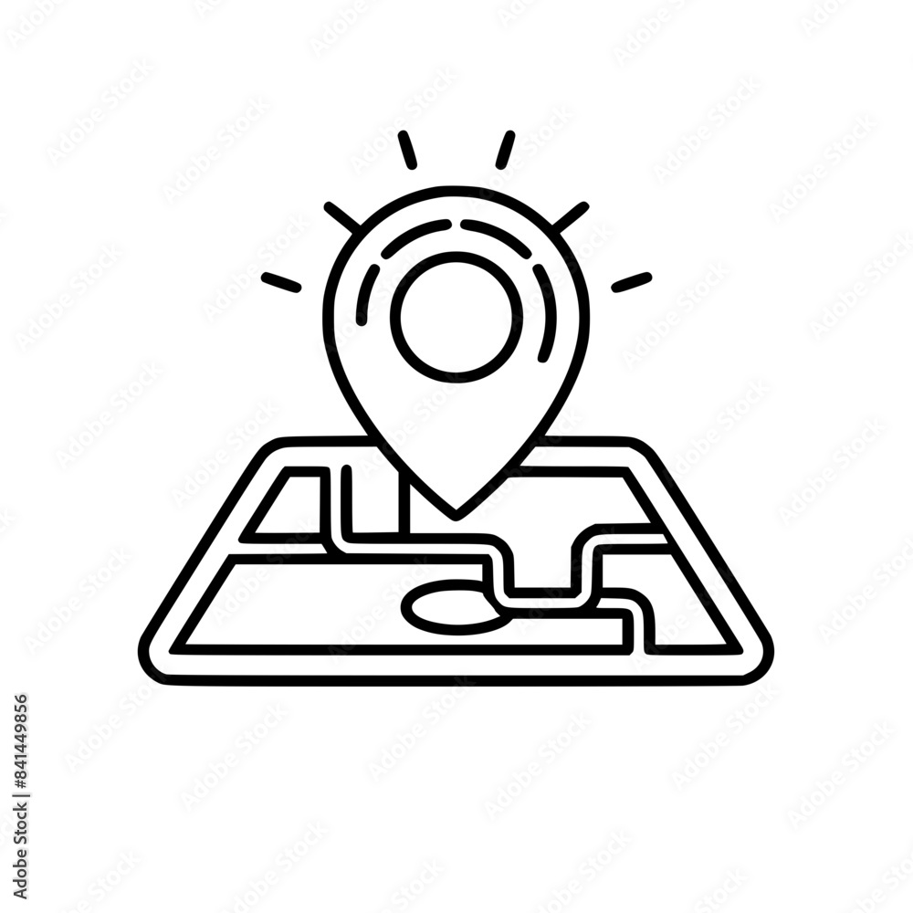 Map icon, direction icon, location icon, pin icon, pointer icon, travel ...