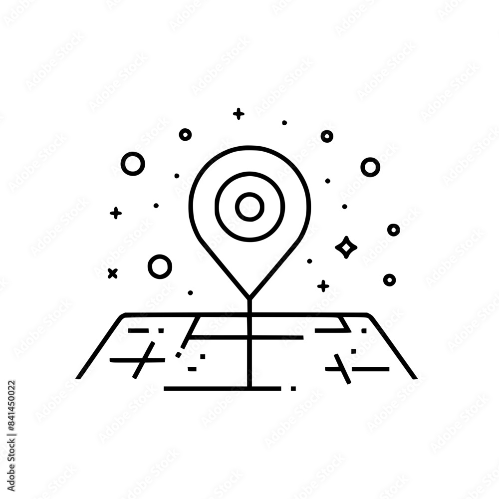 Map icon, direction icon, location icon, pin icon, pointer icon, travel ...