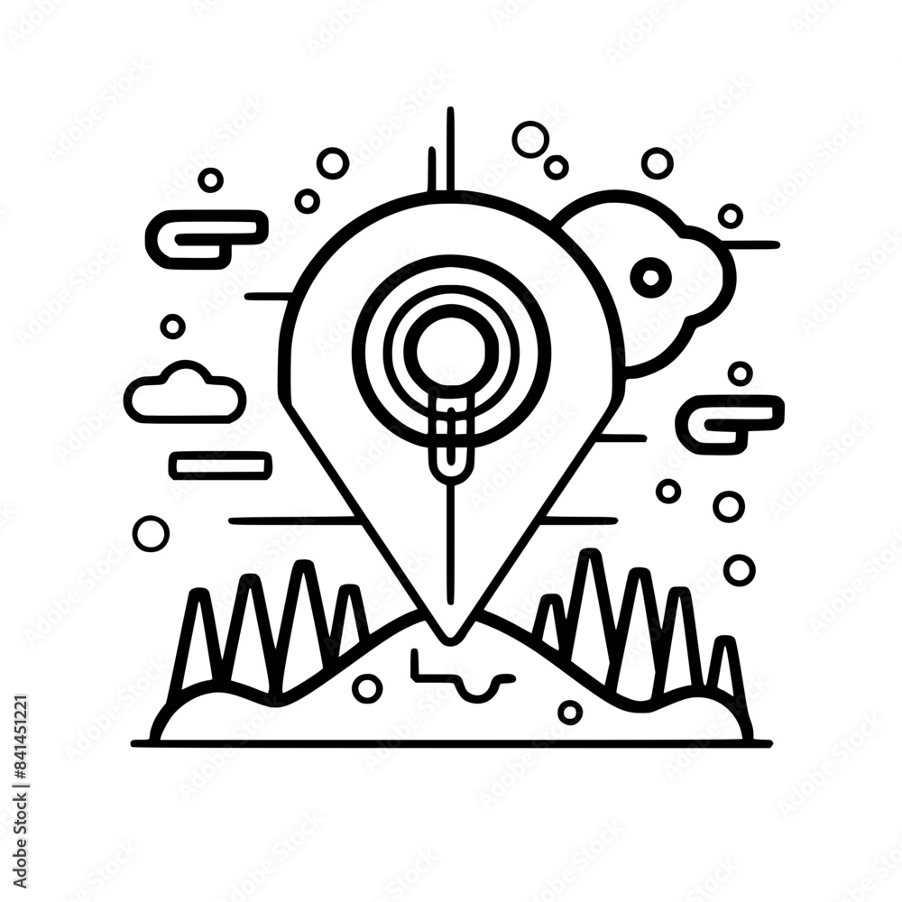 Map icon, direction icon, location icon, pin icon, pointer icon, travel ...