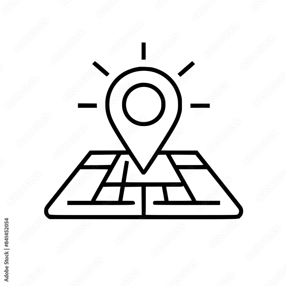 Map icon, direction icon, location icon, pin icon, pointer icon, travel ...