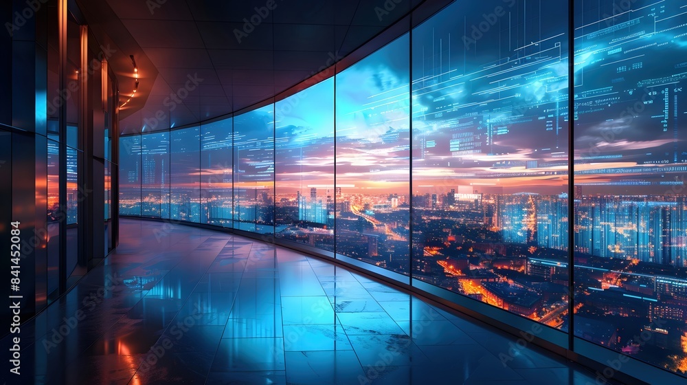 Seamless Panoramic Office Space with Dynamic Digital Visualizations and ...