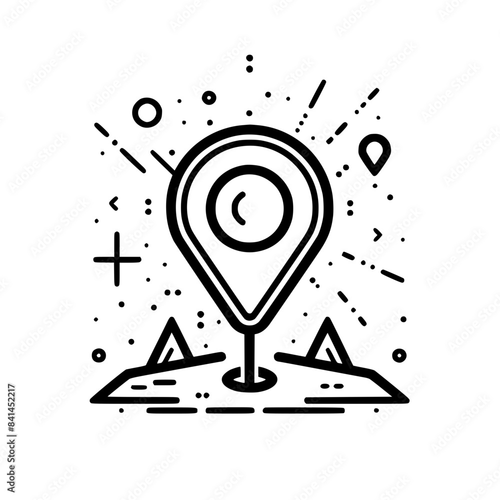 Map icon, direction icon, location icon, pin icon, pointer icon, travel ...