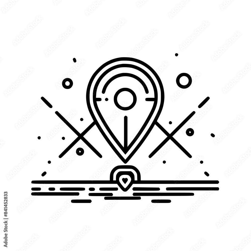 Map icon, direction icon, location icon, pin icon, pointer icon, travel ...