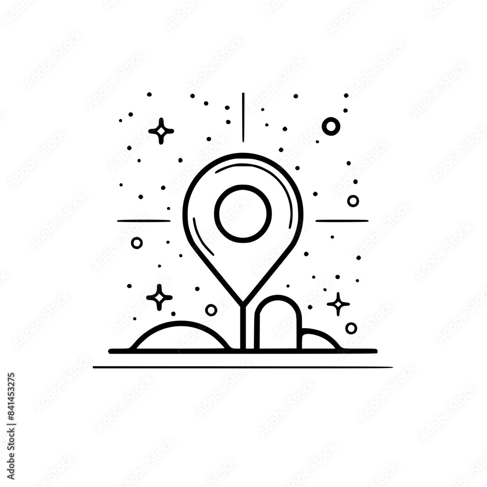 Map icon, direction icon, location icon, pin icon, pointer icon, travel ...