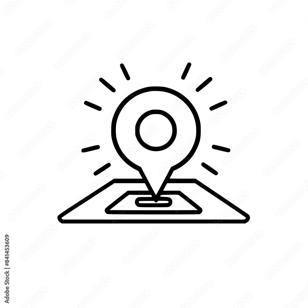Map icon, direction icon, location icon, pin icon, pointer icon, travel ...