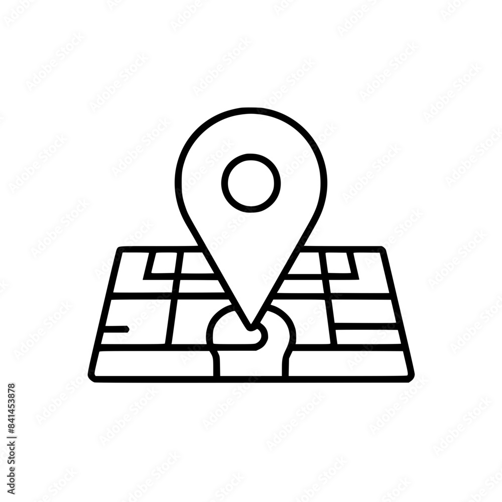 Map icon, direction icon, location icon, pin icon, pointer icon, travel ...