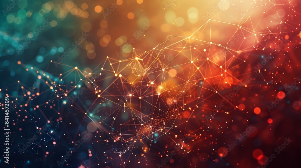 A sophisticated digital background with a matrix of interconnected ...
